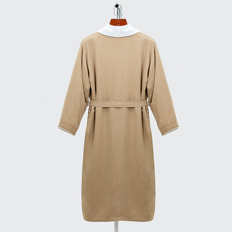 Galaxy Earthy Yellow Peach Skin Bath Robe: 100% Cotton Luxury