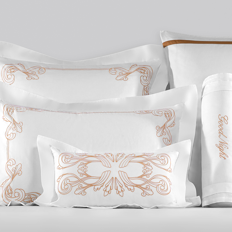 Galaxy European Design Soft Touch White Bed Sheet Linen