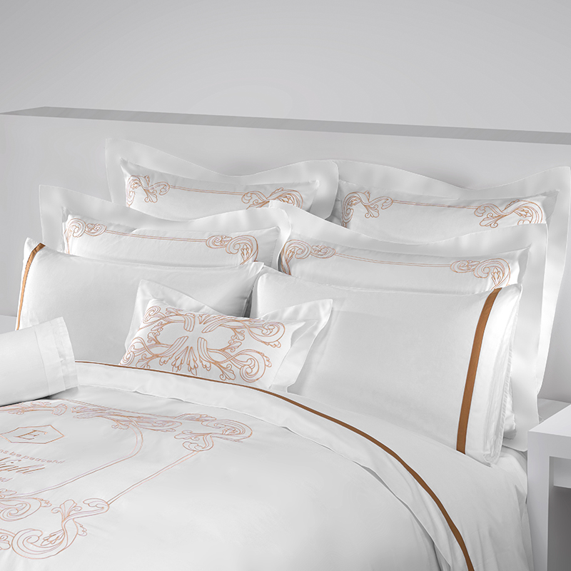 Galaxy European Design Soft Touch White Bed Sheet Linen